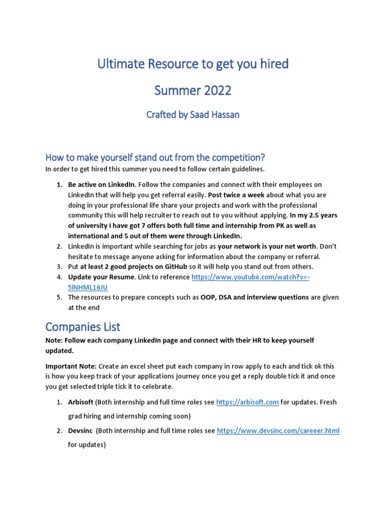 LinkedIn Job Hunting Guide 2022 | PDF | Linked In | Information Technology