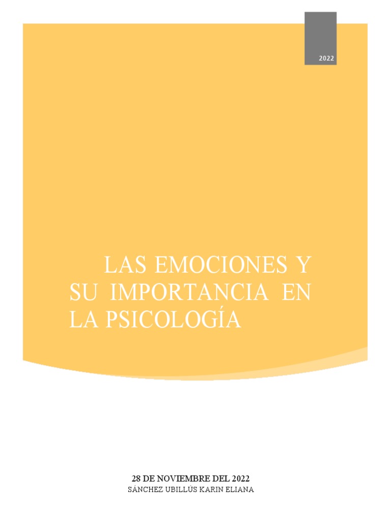 Práct Word Las Emociones Pdf Las Emociones Expresión Facial