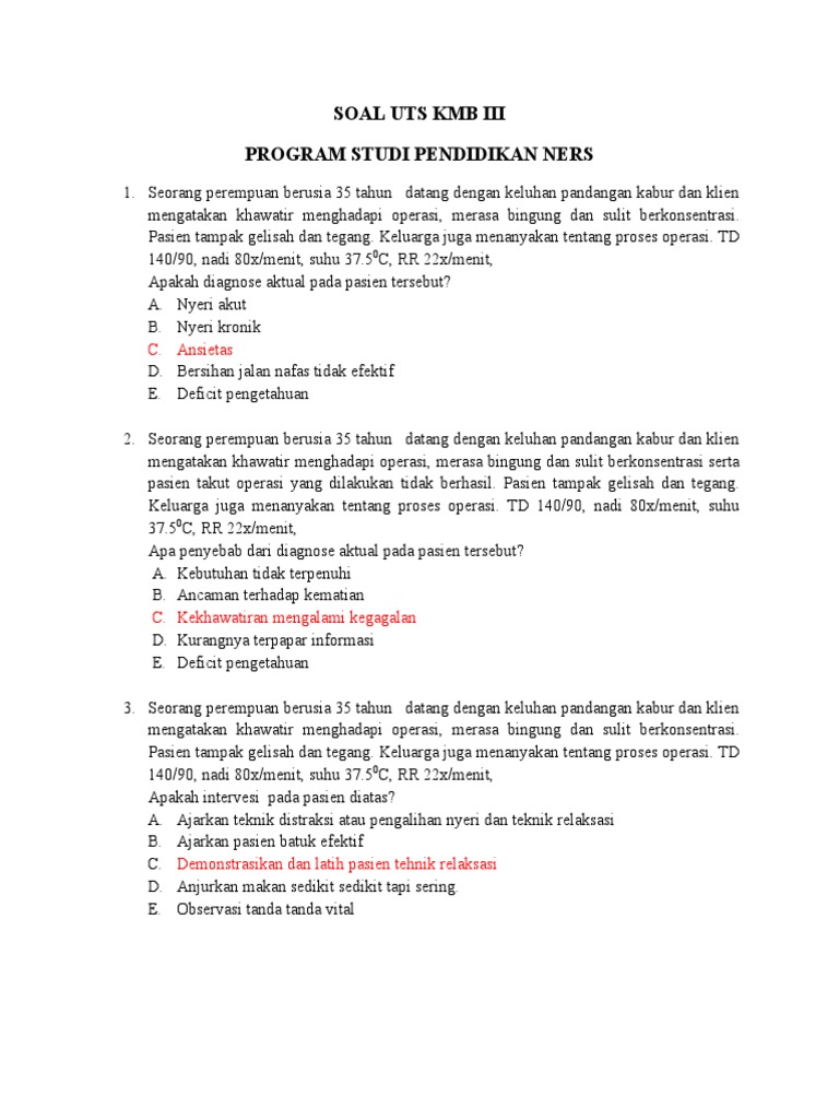 Soal Uts KMB Iii | PDF