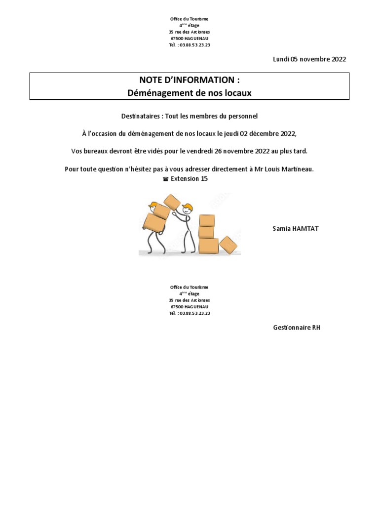 Note de Service | PDF