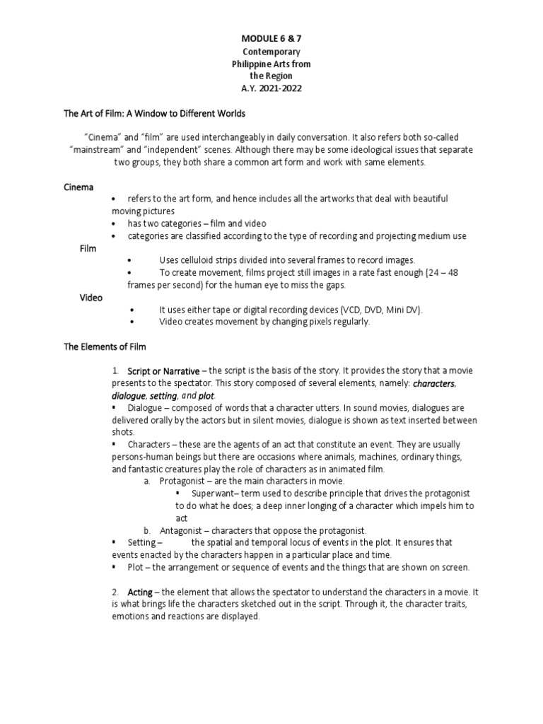 Cpar Module 6&7 (Finals) | PDF | Theatre | Shadow