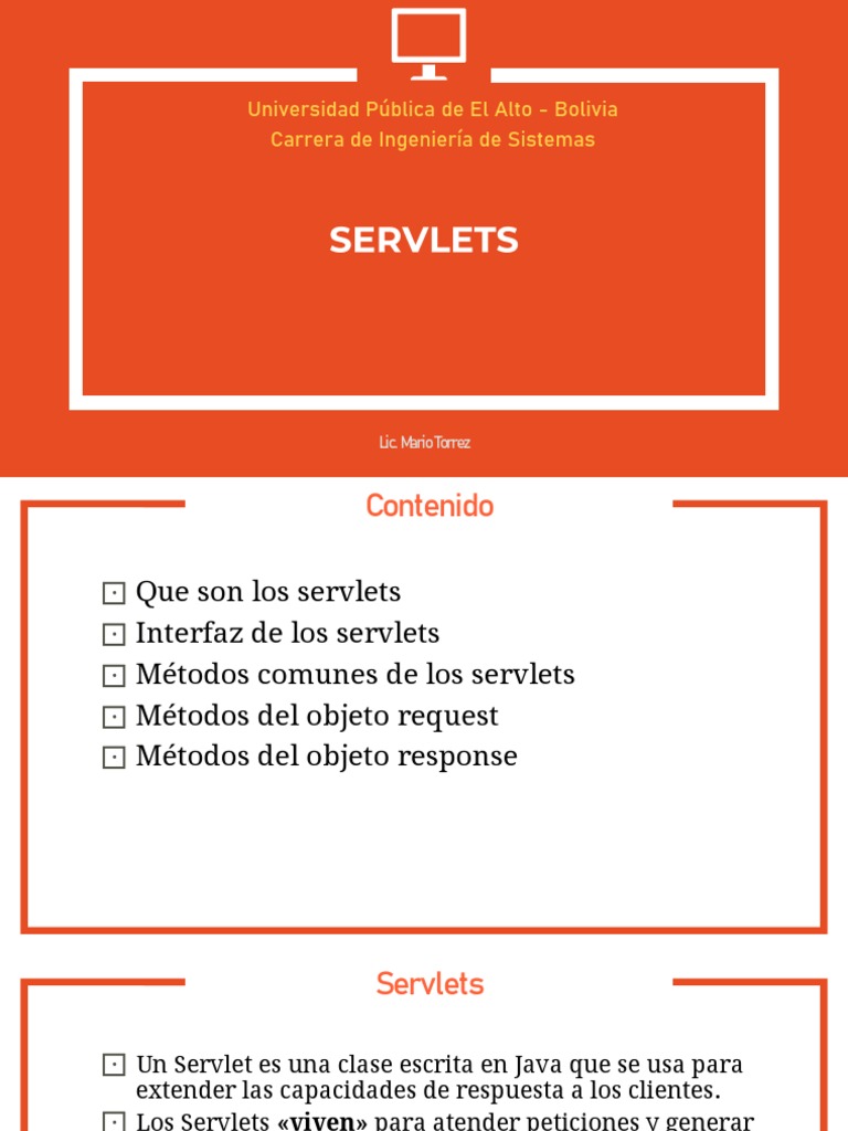 04 Servlet Pdf Java Lenguaje De Programación Informática