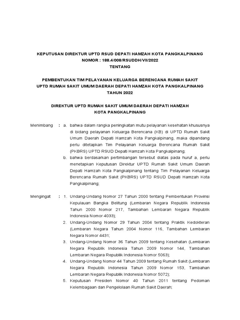 SK Tim PKBRS Edit | PDF