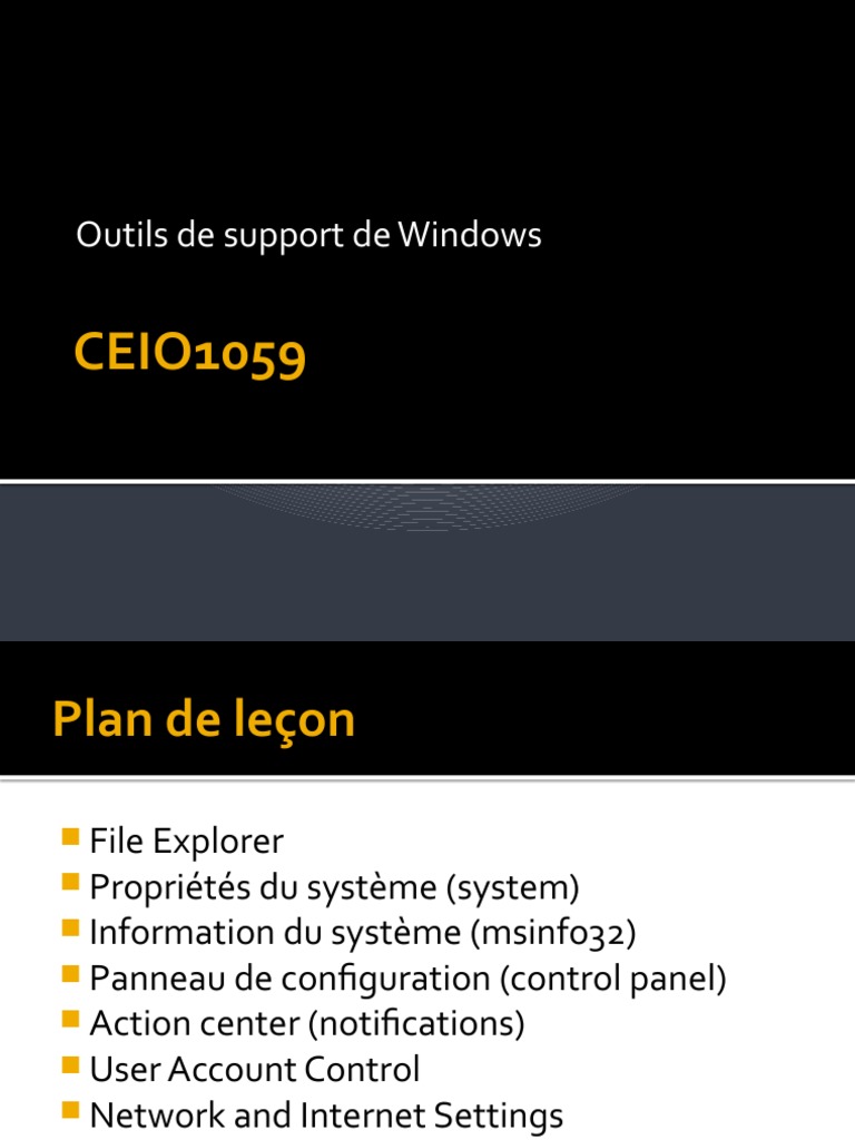 Outils de Support de Windows | PDF | Windows 10 | Microsoft Windows