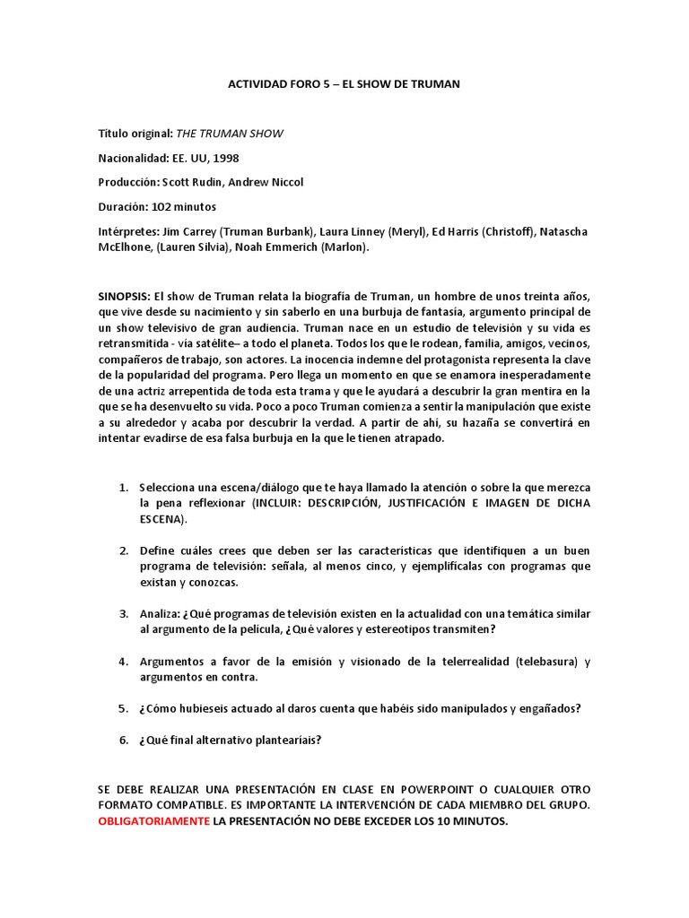 Actividad Foro 5 | PDF