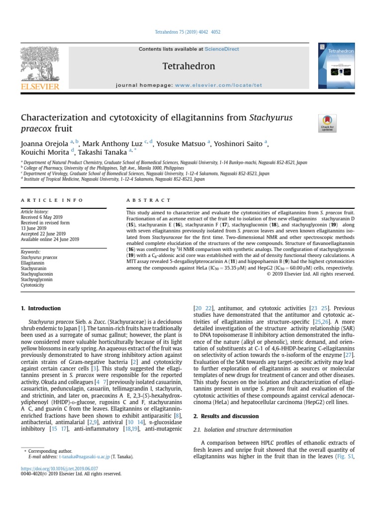 10 1016@j Tet 2019 06 037 | PDF | Proton Nuclear Magnetic Resonance | Conformational Isomerism