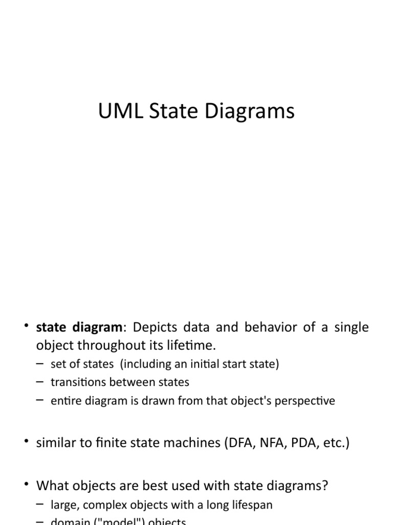 UML State Diagrams | PDF UML State Diagrams | PDF
