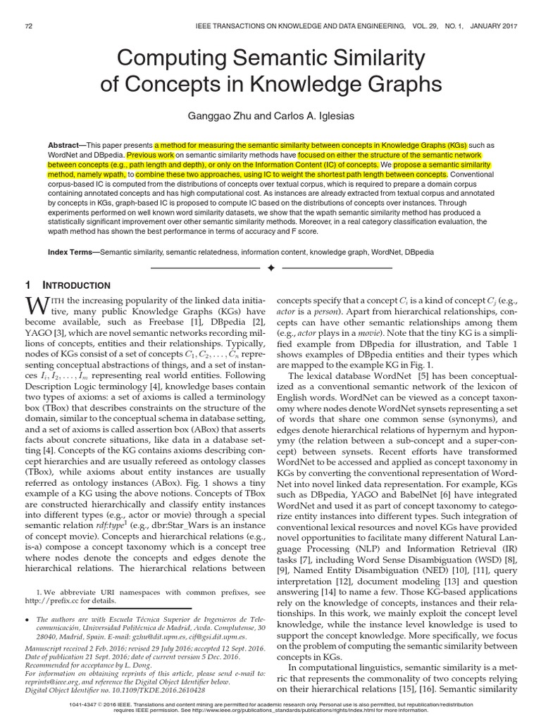 2017 Computing Semantic Similarity of Concepts in Knowledge Graphs | PDF