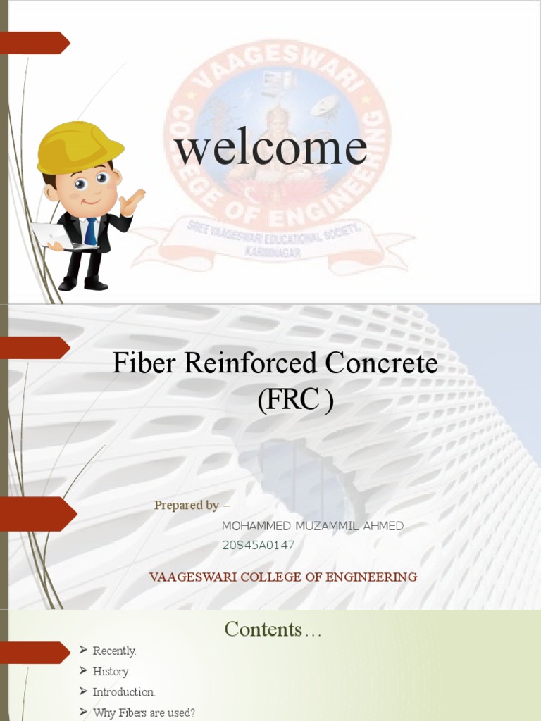 Muzammil (20s45a0147) FRC | PDF | Concrete | Fibers