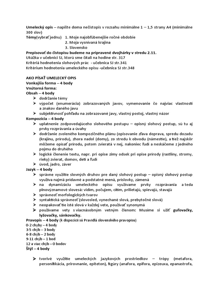 UmeleckÃ Opis | PDF