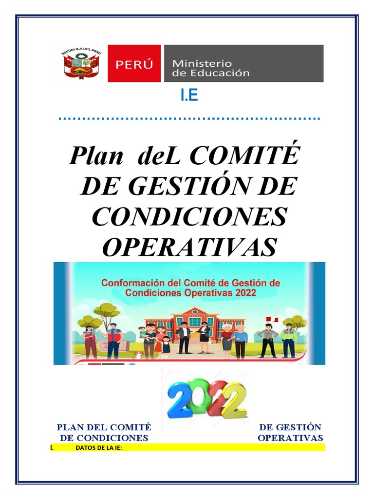 Plan de Comite de Gestión de Condiciones Operativas | PDF