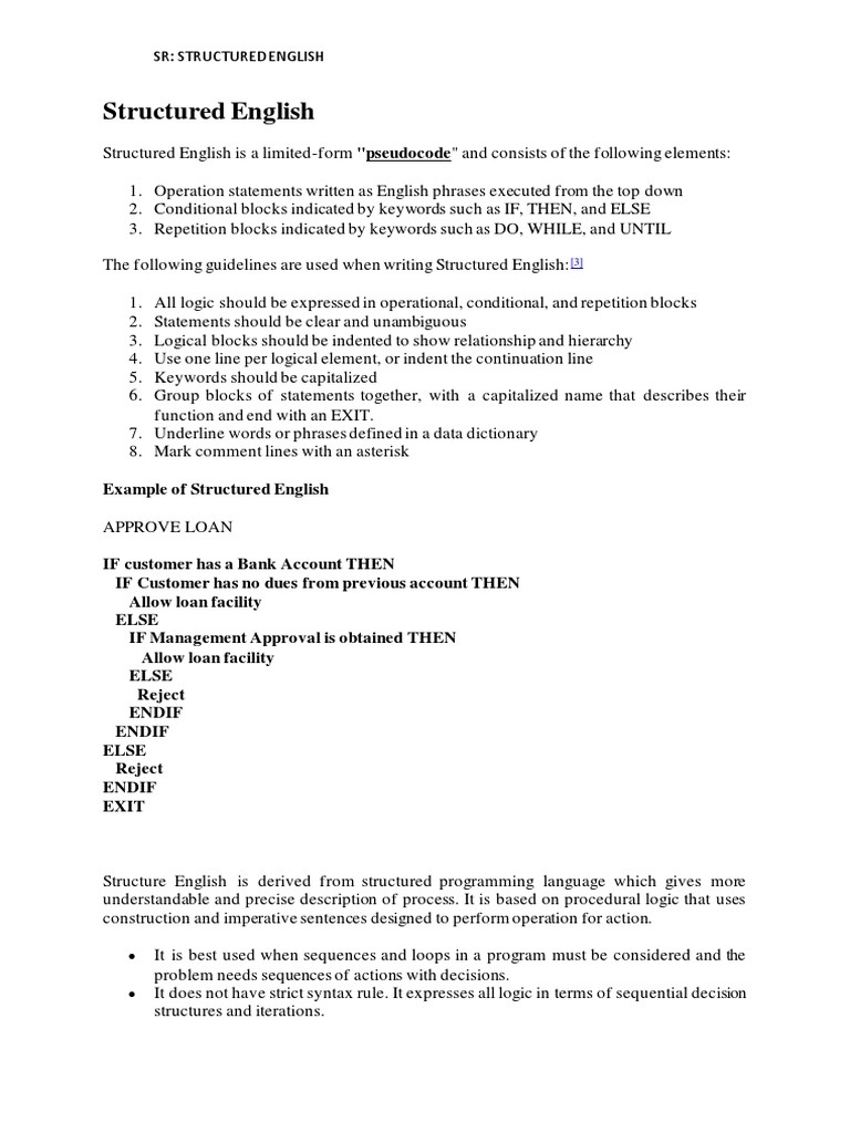 STRUCTURED_ENGLISH | PDF