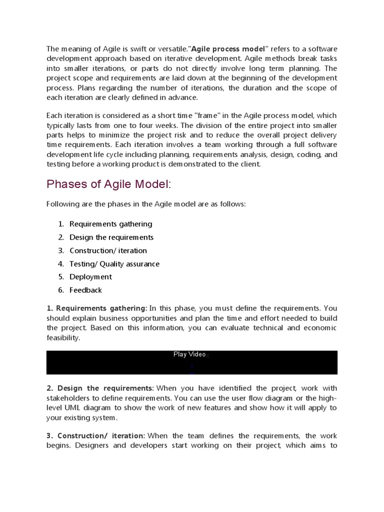 The Meaning of Agile Is Swift or Versatile | PDF | Agile Software ...