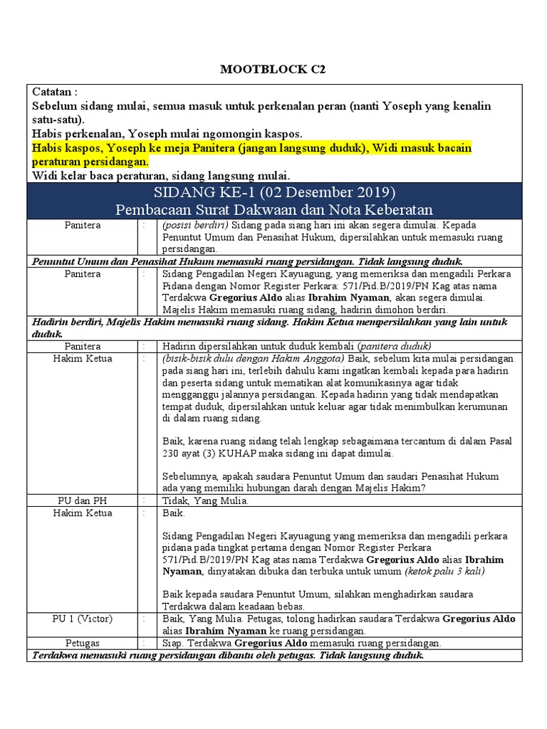 Mootblock Kelompok c2 Fix | PDF