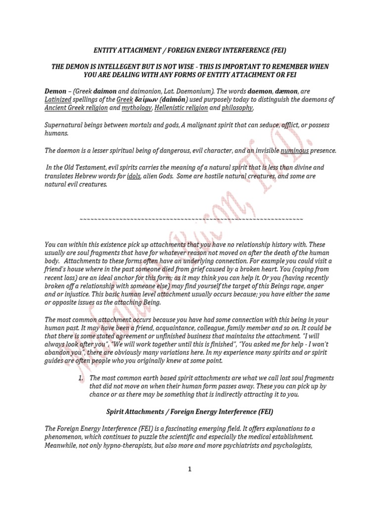 Entity Attachment | PDF | Psychology