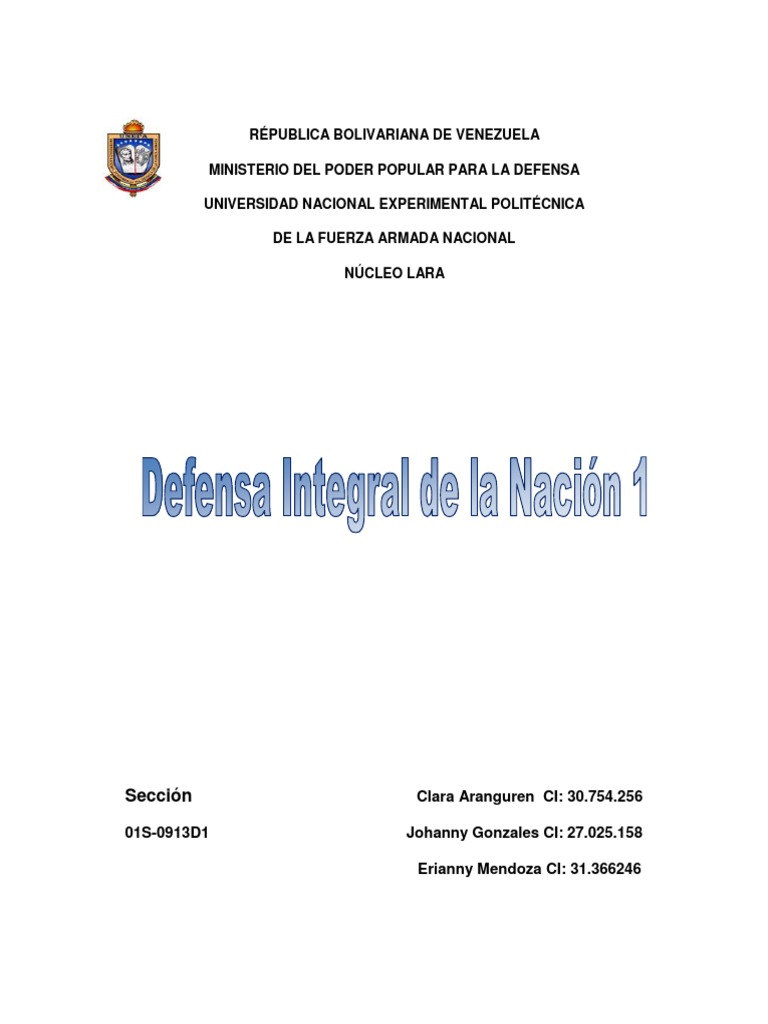 Defensa Integral de La Nación | PDF | Venezuela