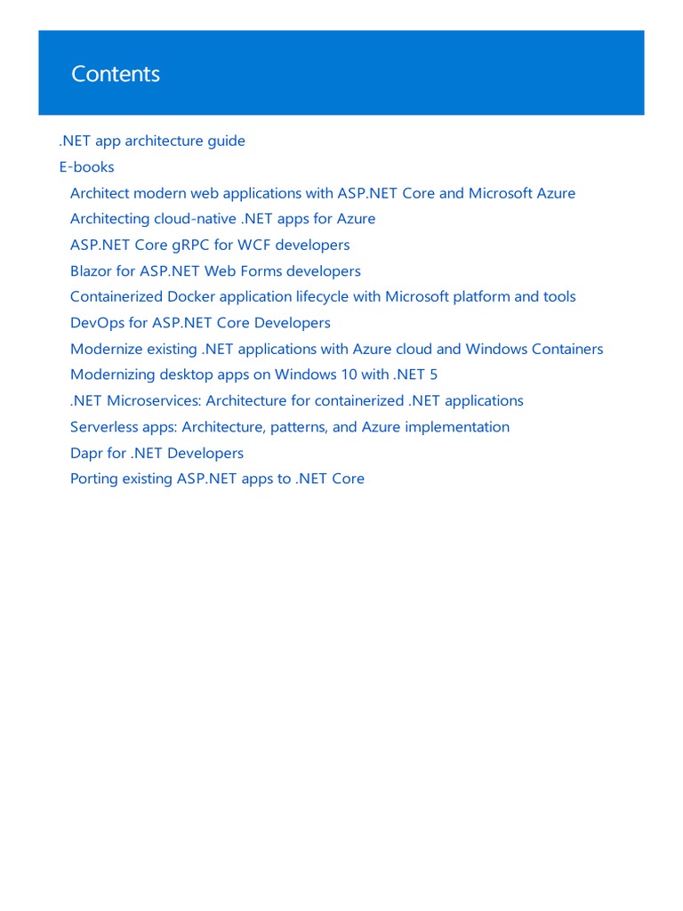 Dot Net Architecture Guide | PDF | Cloud Computing | World Wide Web
