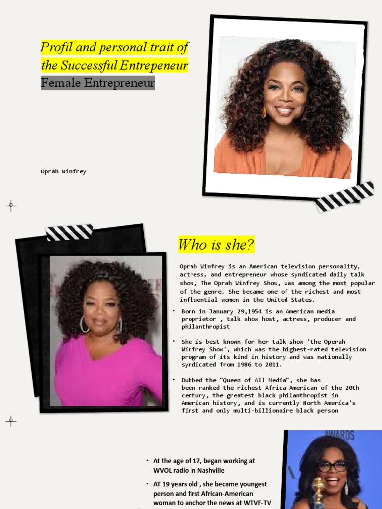 Business Women Profile | PDF | Oprah Winfrey