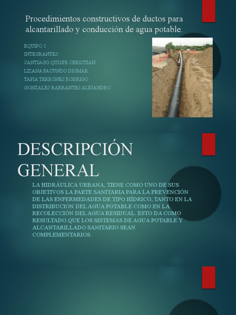 Procedimiento Constructivo de Redes de Agua Potable | PDF | Alcantarillado | Agua