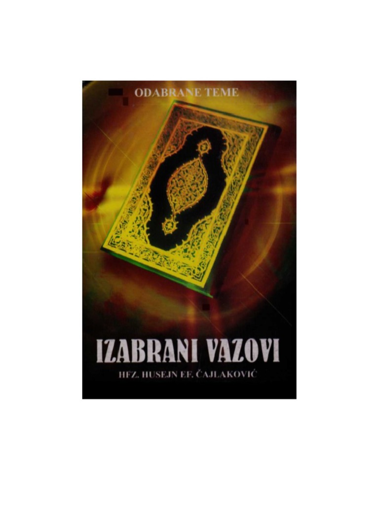 Hfz. Husejn Ef. Cajlakovic IZABRANI VAZOVI | PDF