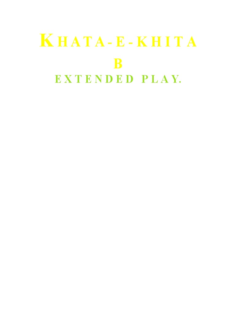 Khata-E-Khitab Press Kit | PDF