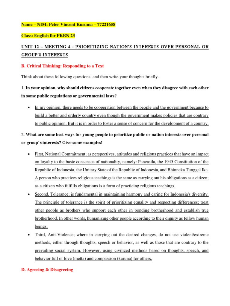 UNIT 12 PKBN 23 - Peter Vincent Kusuma - 77221658-312020050 | PDF ...