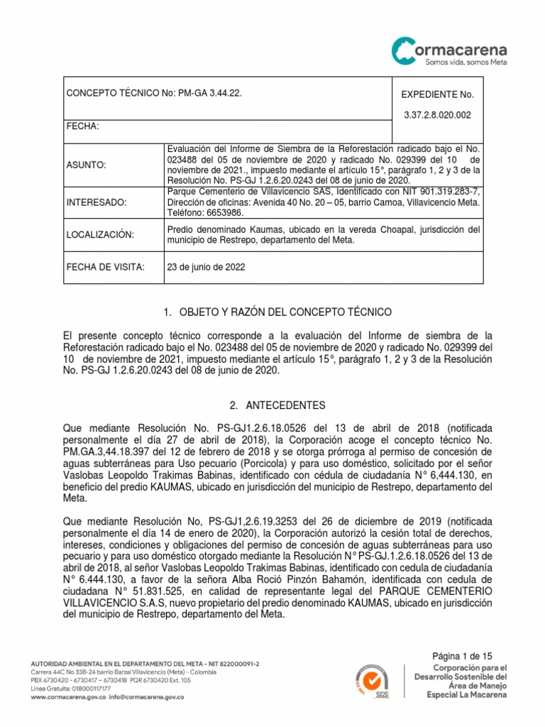 CT Eva Plan de Reforestacion | PDF | Plaga (organismo) | Suelo