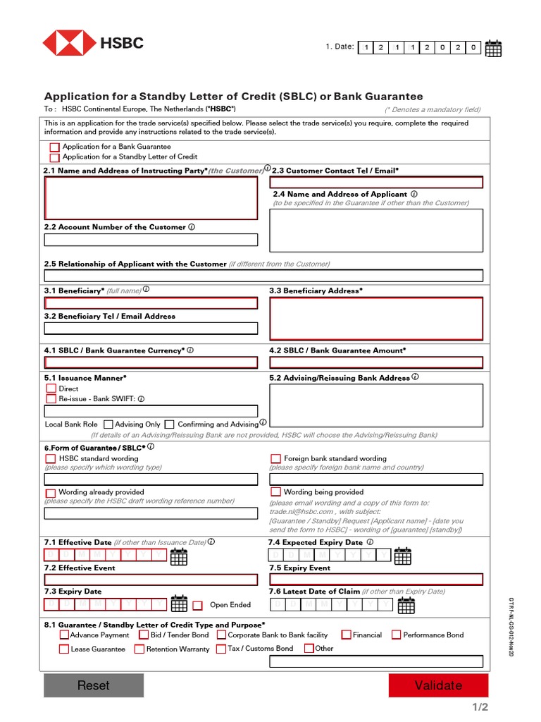 12 NL Application For Bank Guarantee and SBLC | PDF | Letter Of Credit | Financial Services