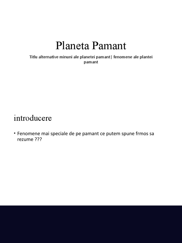Planeta Pamant Proiect | PDF