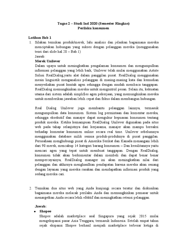 Assignment 1 (Ind Study'21 | PDF | Bisnis