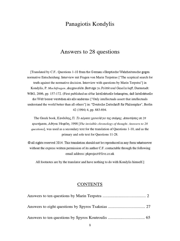 Answers To 28 Questions | PDF | Theory | Logic