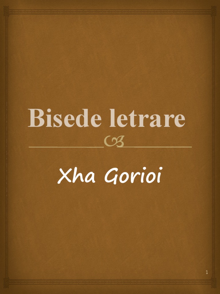 Bisede Letrare XHA GORIOI | PDF