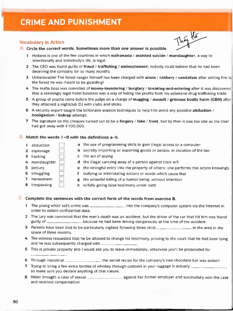 Law & Crimes Exercise | PDF