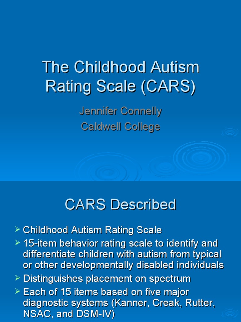 The Child Autism Rating Scale | PDF | Autism Spectrum | Autism