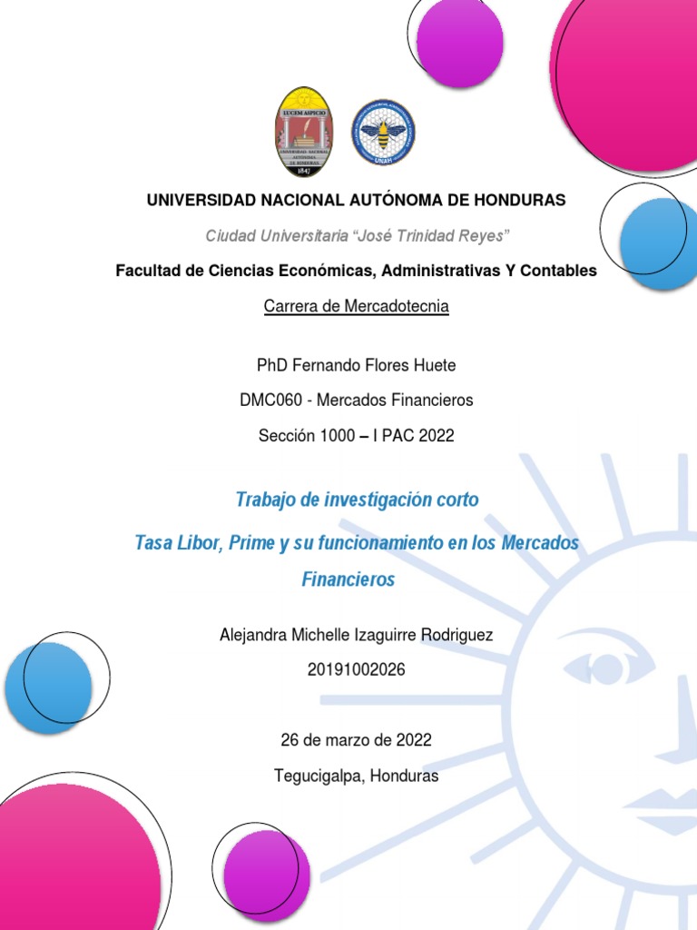 Tasa Libor, Prime y Su Funcionamiento en Los Mercados Financieros | PDF ...