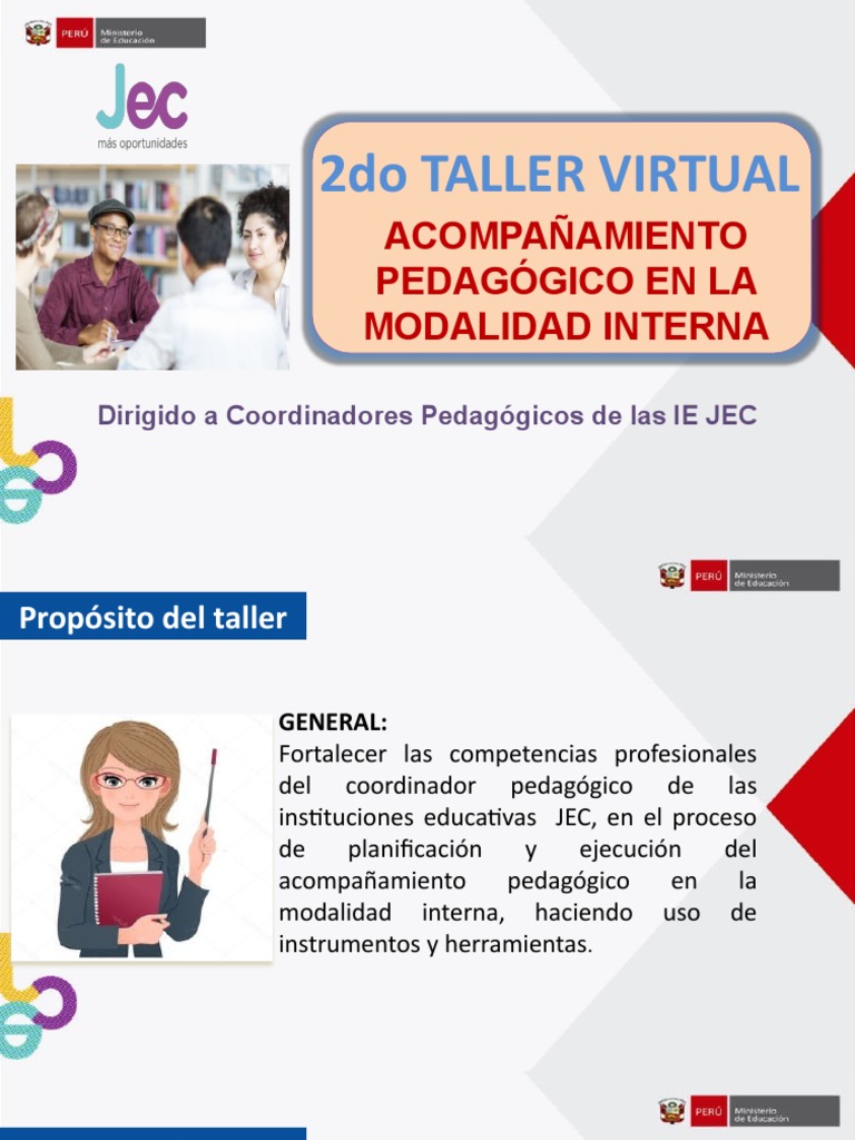 Taller PPT CP Ie Jec-Final | PDF | Método de enseñanza | Evaluación