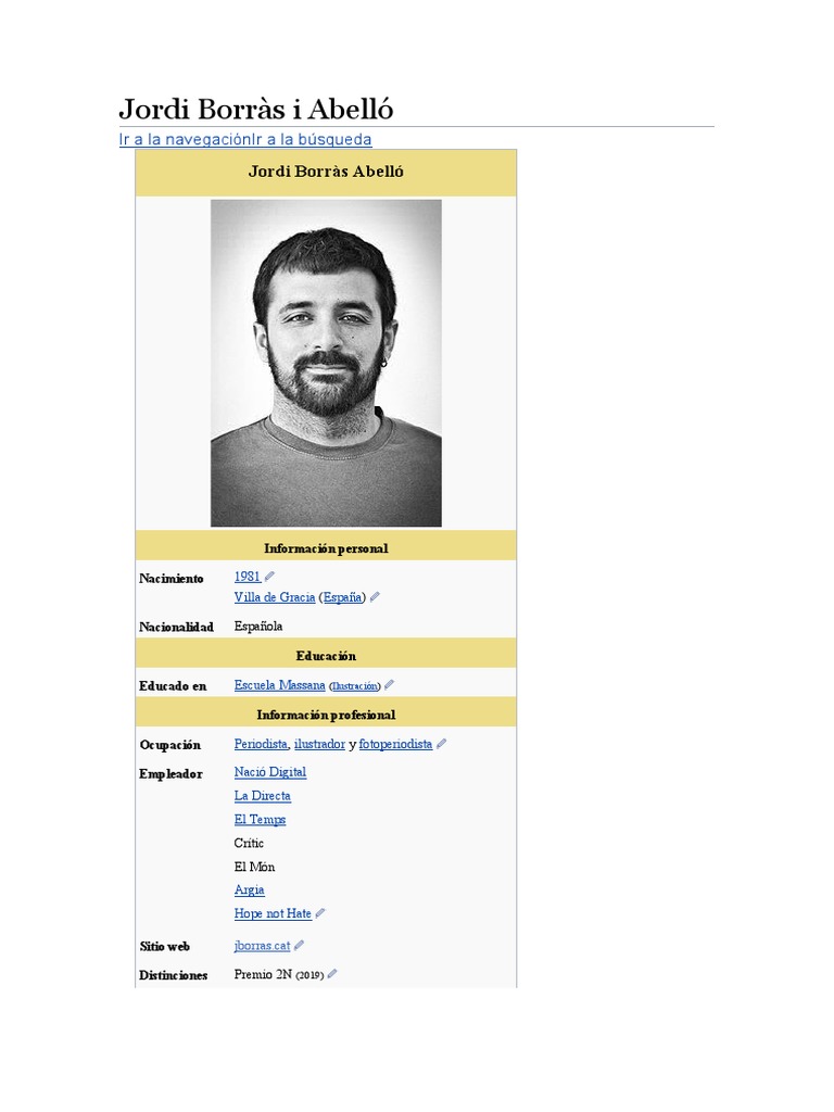 Jordi Borràs I Abelló | PDF