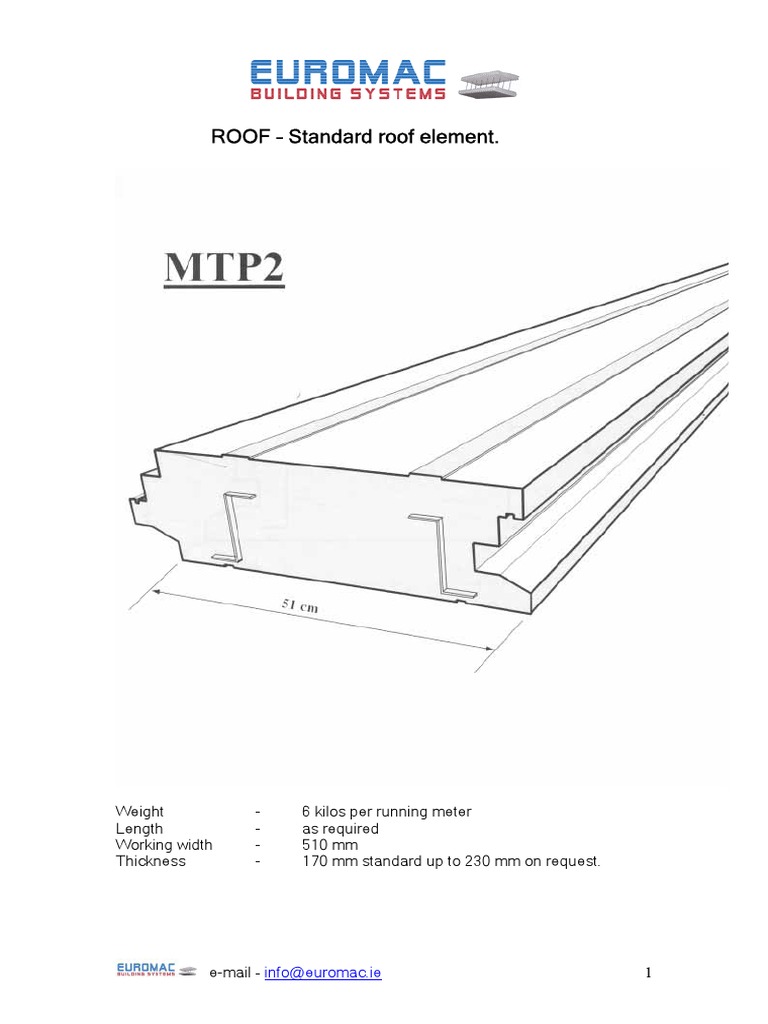 ROOF - Standard Roof Element. - Euromac2.Co - Uk | PDF | Roof ...