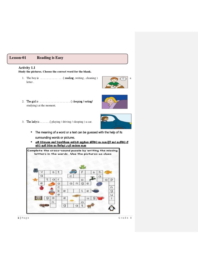 Self Study Pack - English - Grade 8 | PDF | Plural | Noun