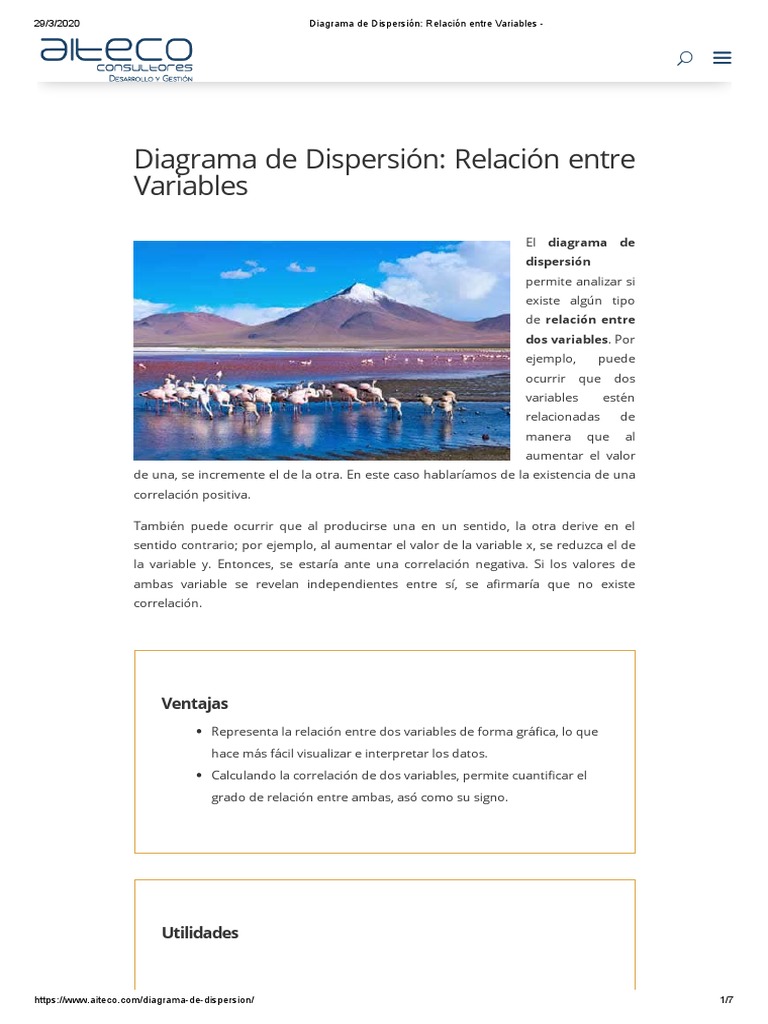 Diagrama de Dispersión_ Relación entre Variables | PDF | Dispersión ...