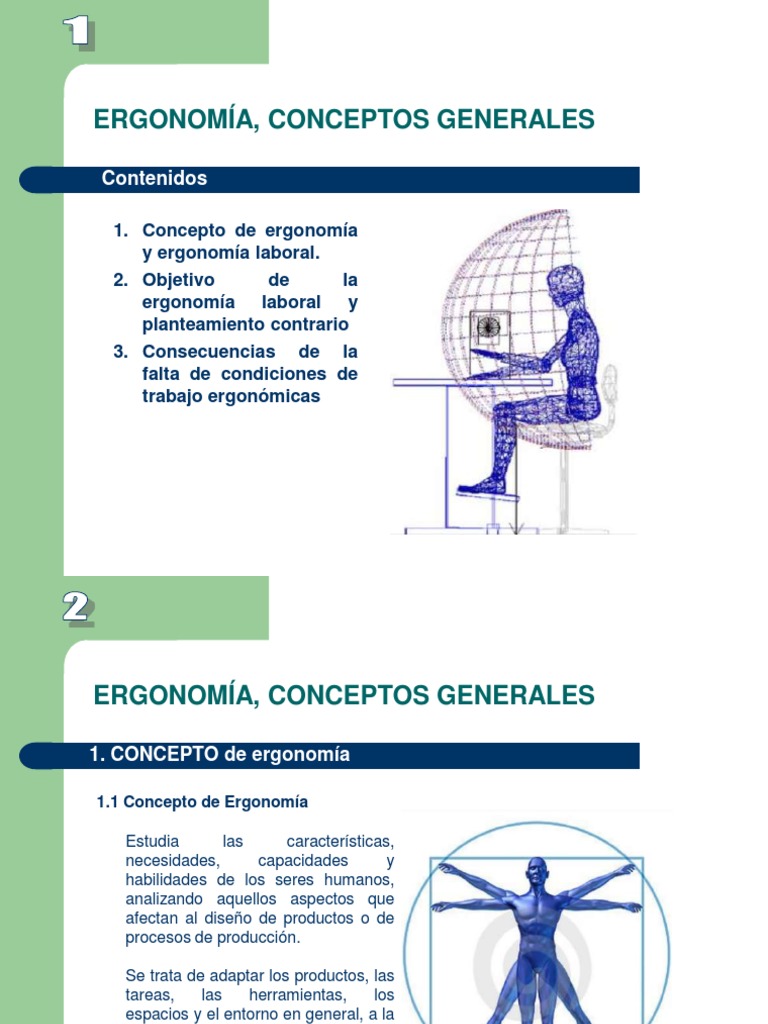 Ergonomía Conceptos Generales | PDF | Factores humanos y ergonomía | Diseño