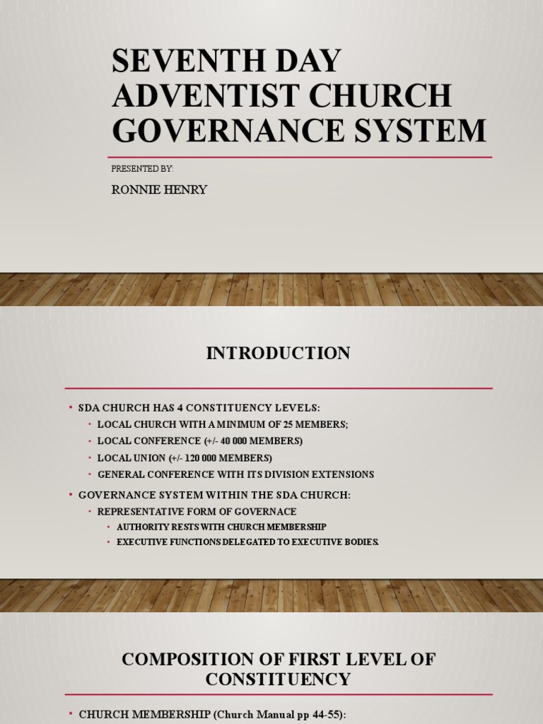 Sda Church Governance 2017 | PDF | Elder (Christianity) | Seventh Day ...
