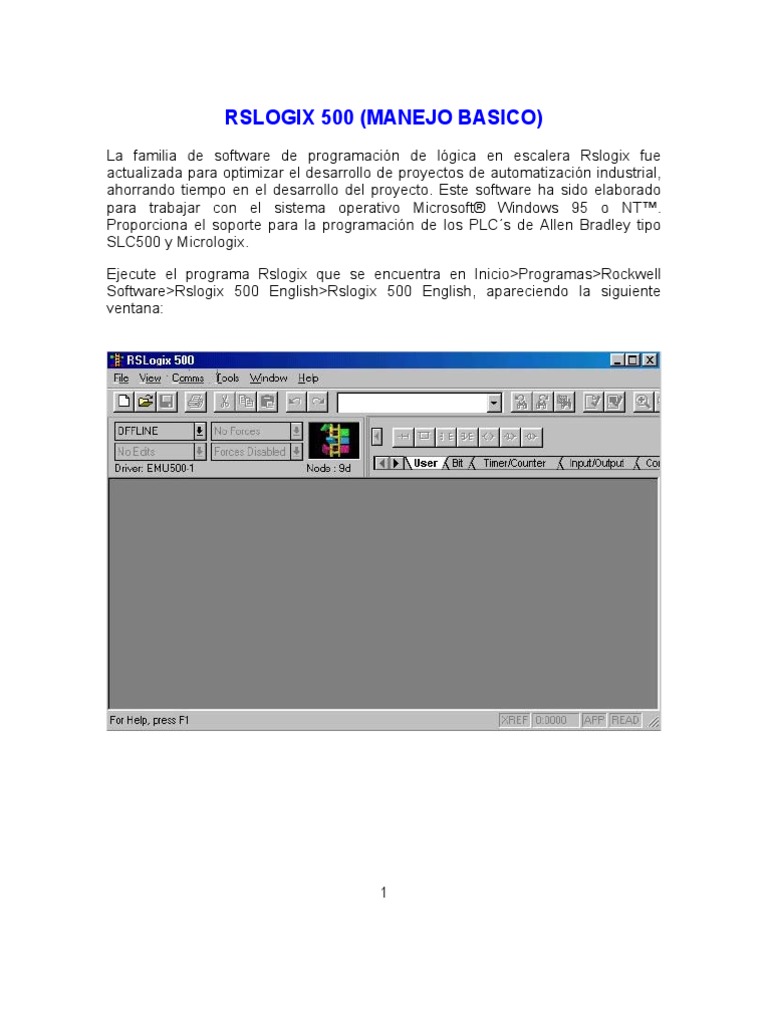 RSLogix 500 | PDF | Ventana (informática) | Programa de computadora