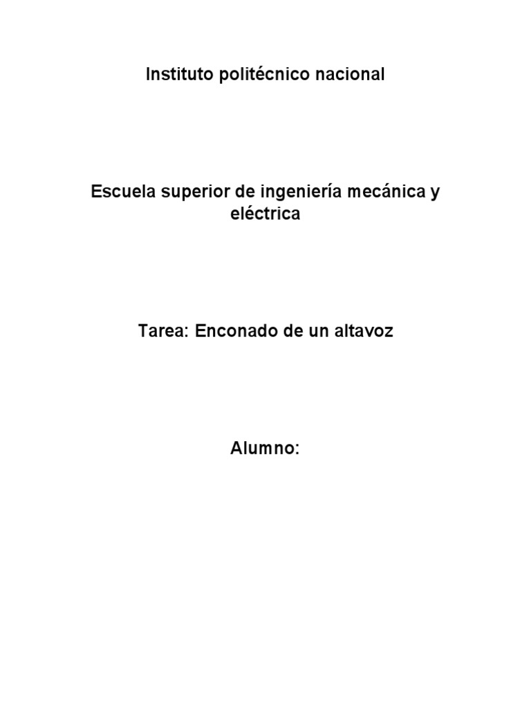 Enconado de Altavoz | PDF