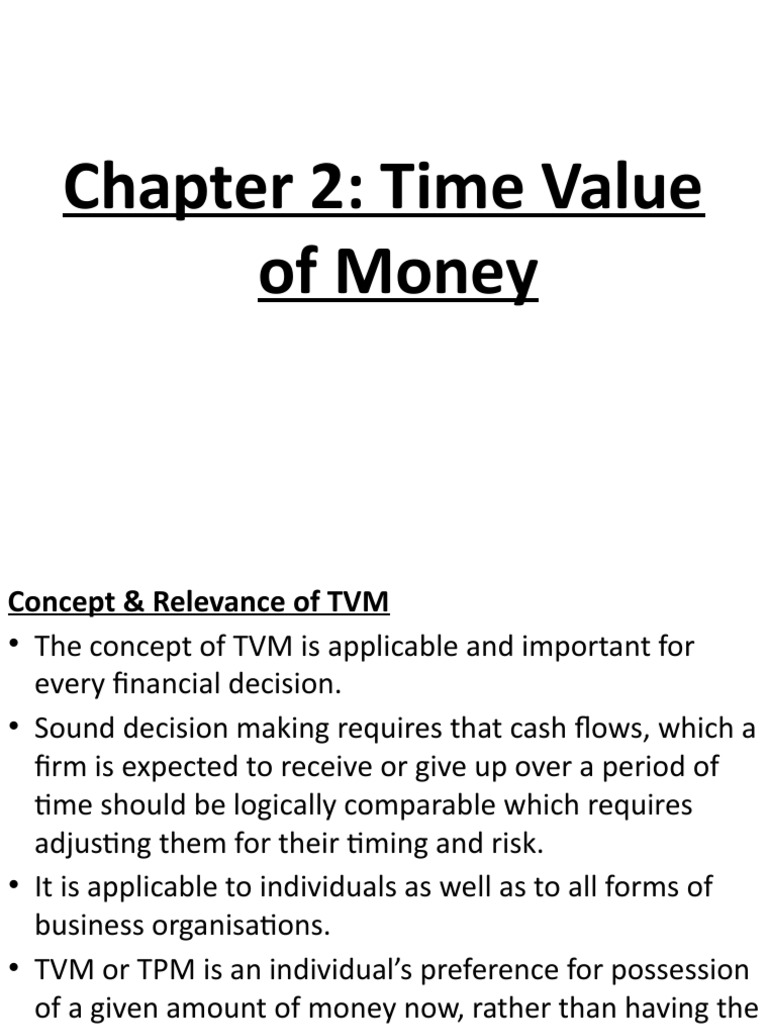 Chapter 2 TVM | PDF | Present Value | Interest