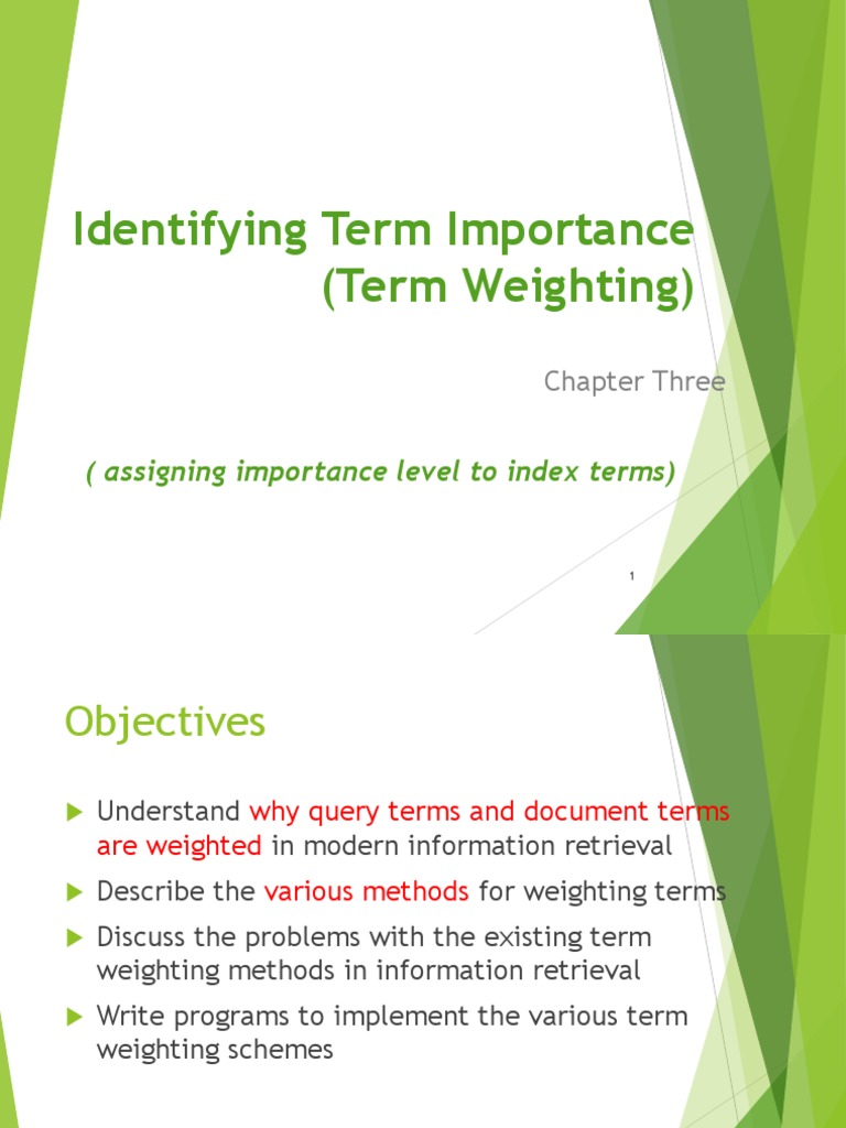 Term Weighting | PDF | Search Engine Indexing