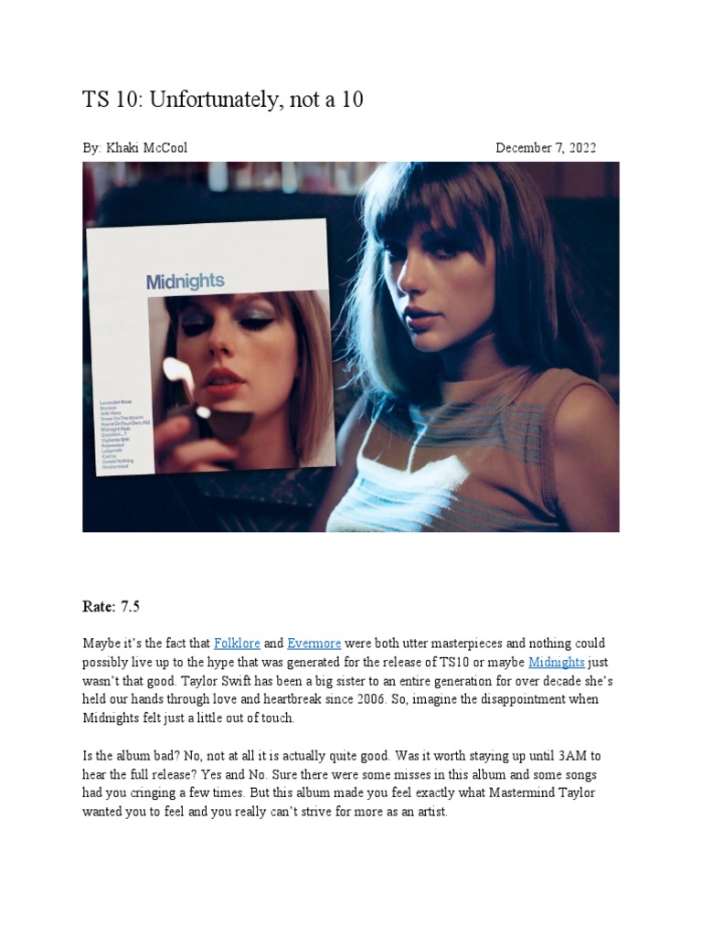 Review Final | PDF | Taylor Swift | Albums