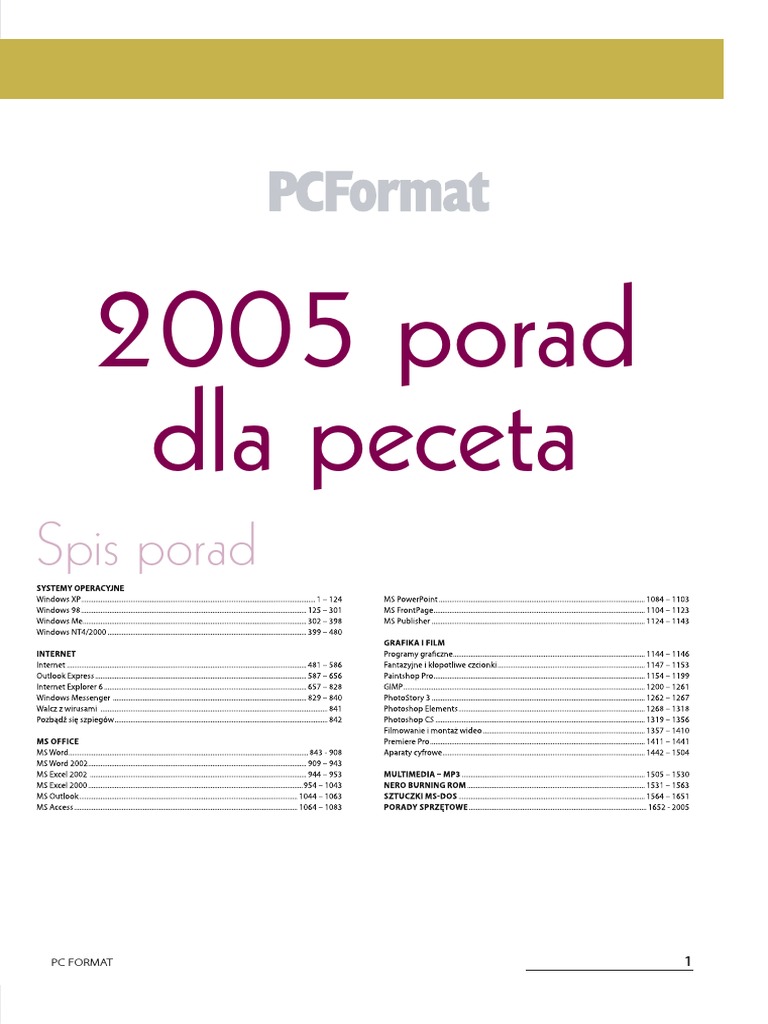 2005 PORAD DLA PECETA (PCFormat) PORADNIK | PDF