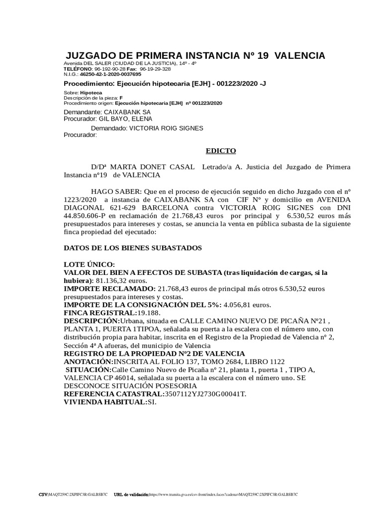 Documento 1 | Descargar gratis PDF | Subasta