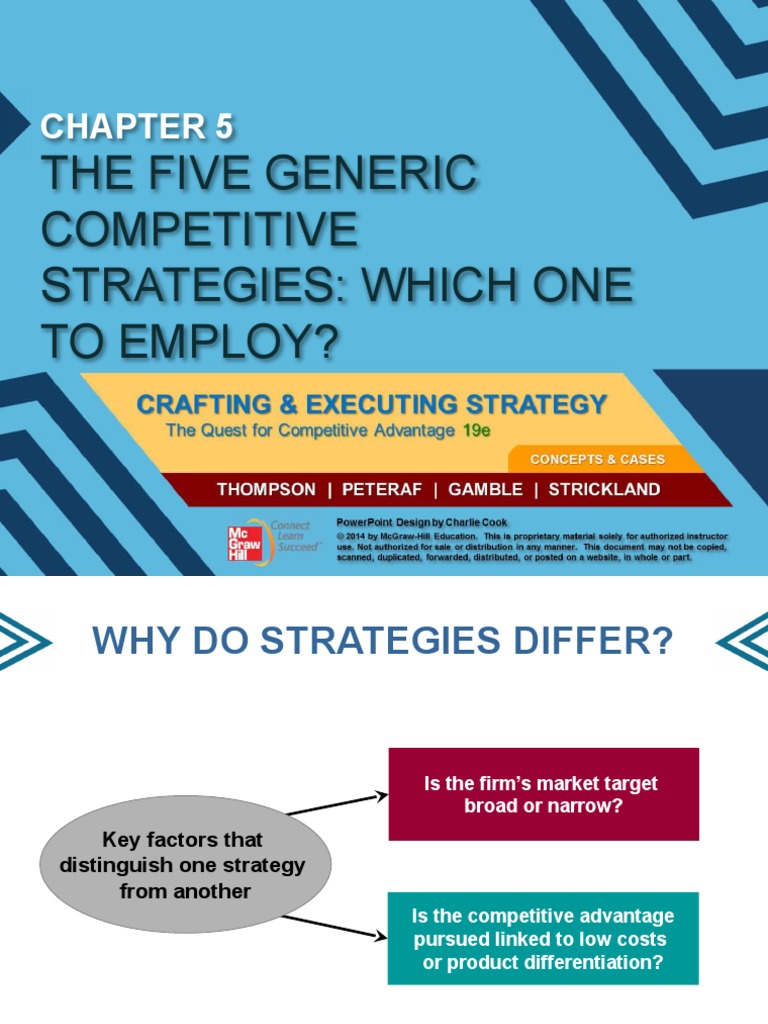 The Five Generic Competitive Strategies: Which One To Employ ...